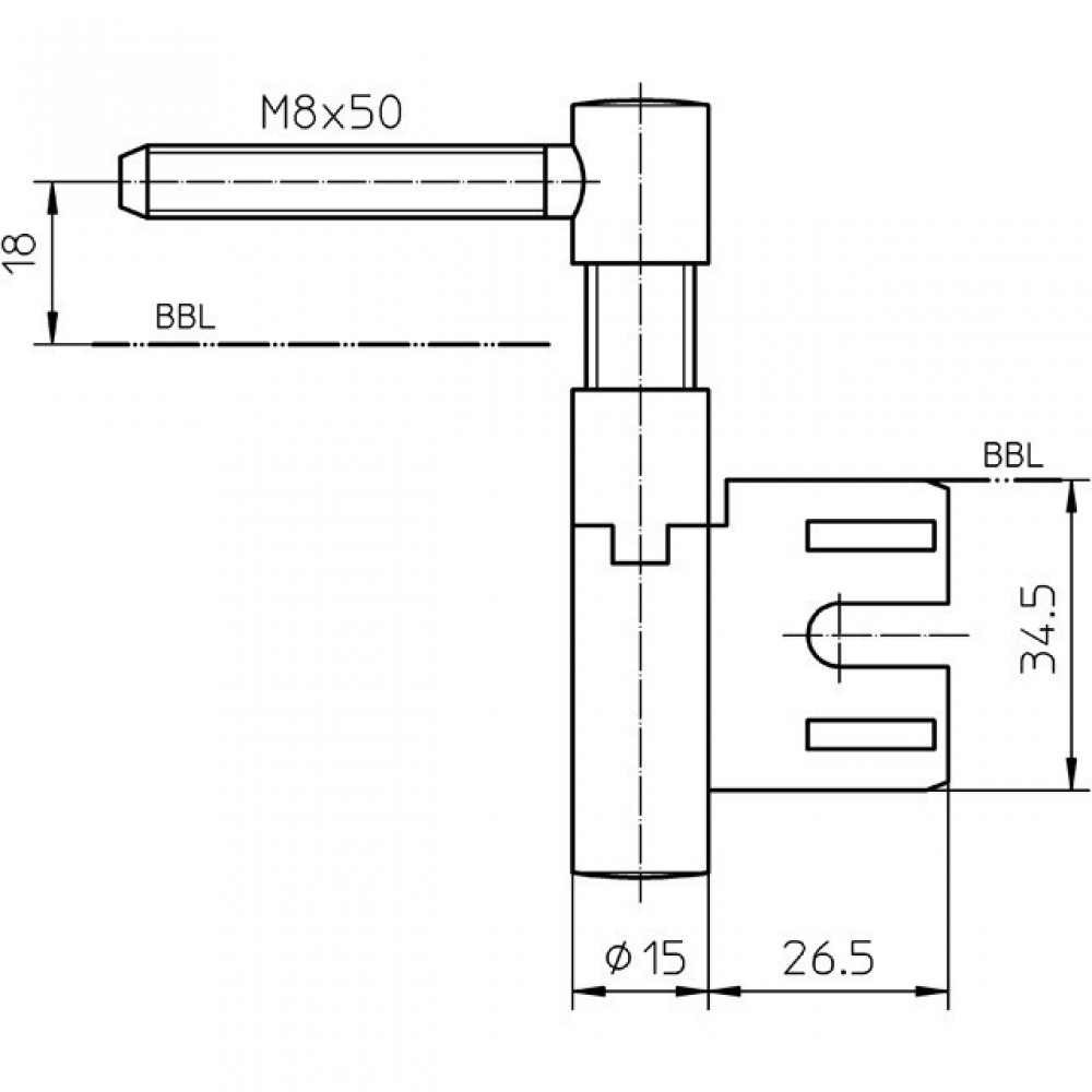 Einbohrband Stahl vernickelt V 8550 - DIN rechts oder DIN links kaufen ...